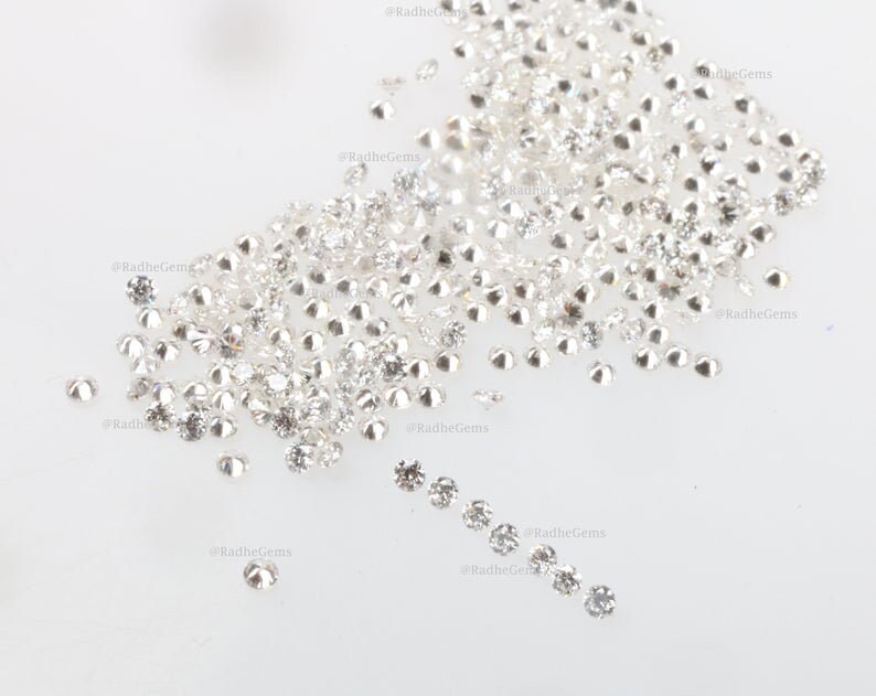 1.0 MM Natural White Round Brilliant Cut Diamond Loose White - Etsy