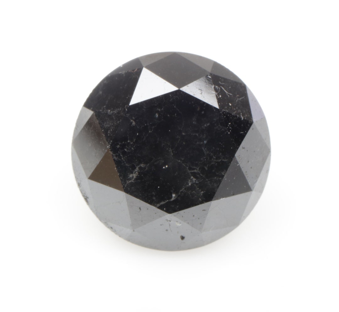 8.30 CT 11.9 MM Black Round Brilliant Cut Diamond, Loose Black Round ...