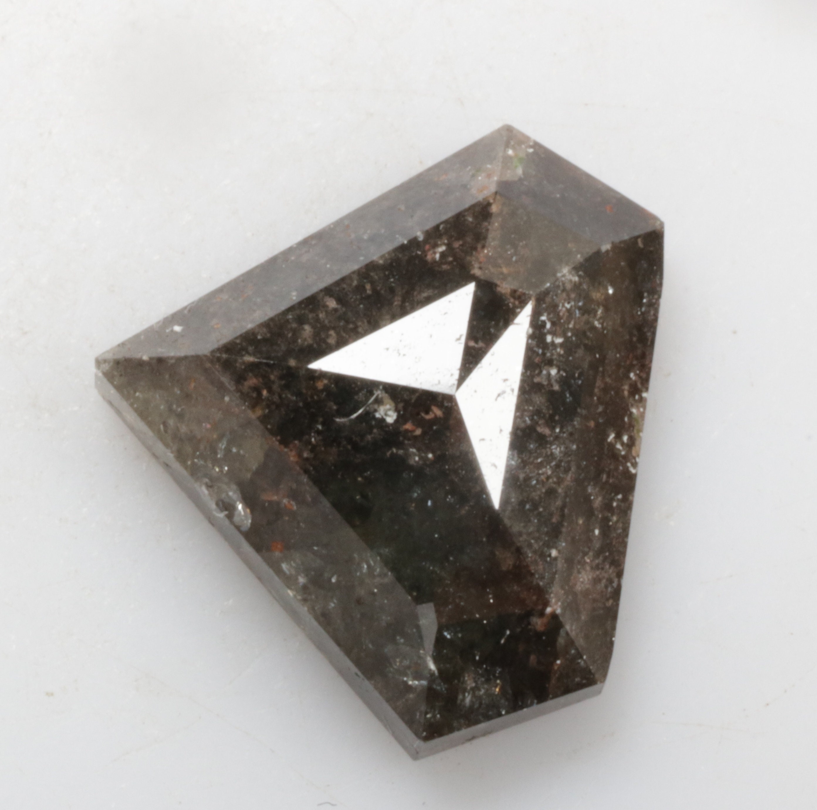 3.50 CT 10.3 X 12.0 MM Natural Loose Diamond Shield cut Black | Etsy