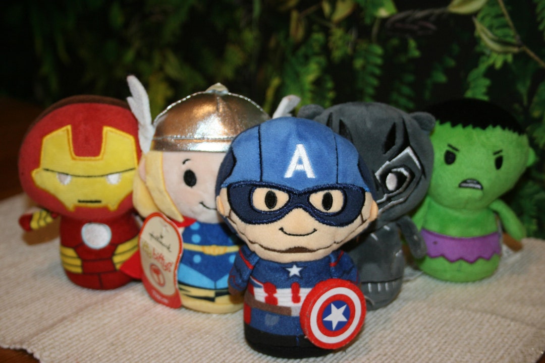 Itty Bitty Marvel Avengers Capt America Hulk Black Panther Thor Iron ...