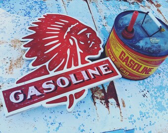 Indian Gasoline Sign - Etsy