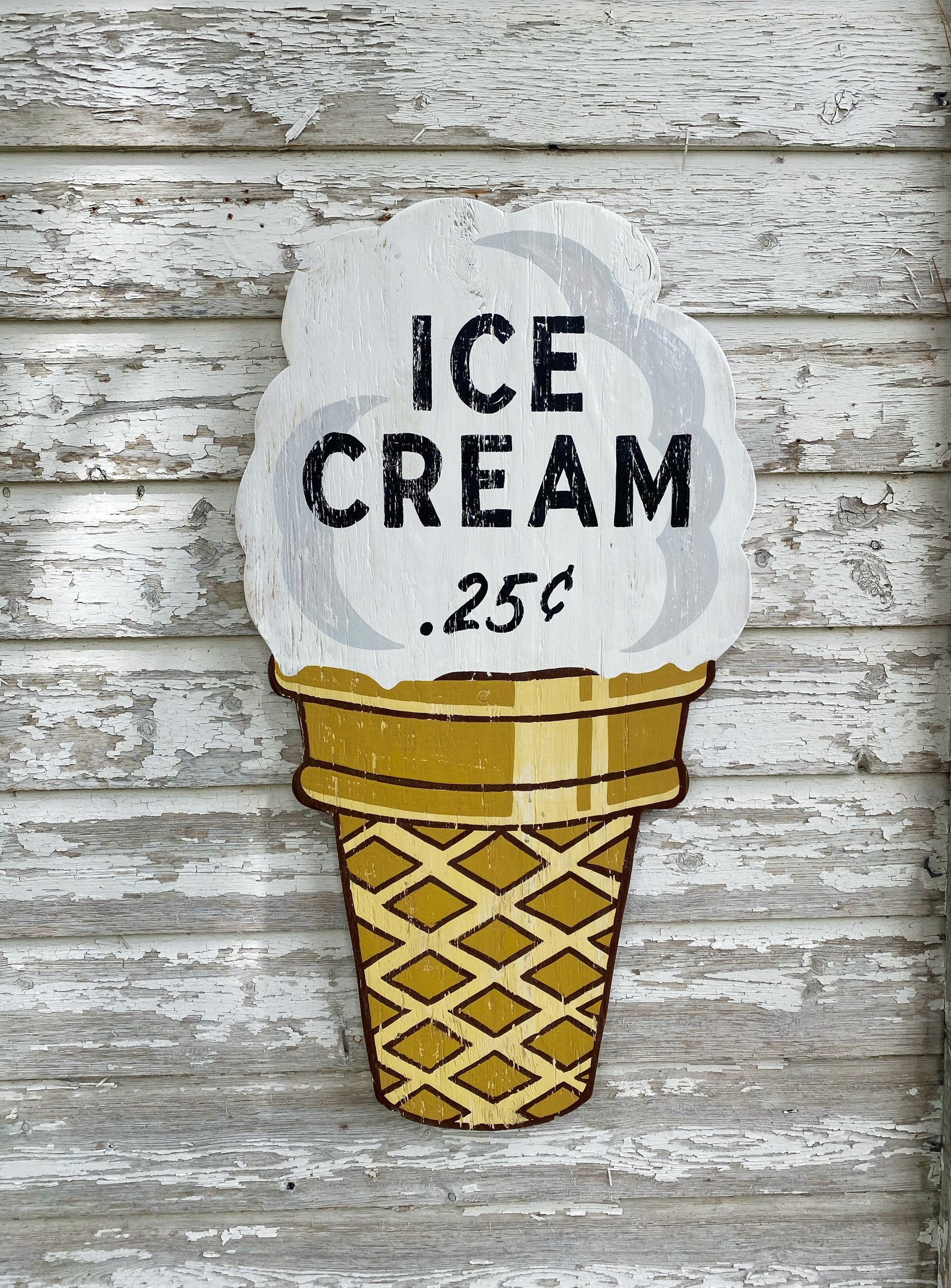 Ice Cream Sign Retro Kitchen Decor Ice Cream Parlor - Etsy