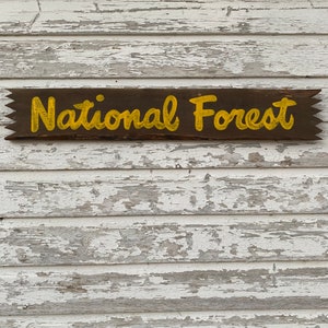 Rustic Custom National Forest Sign - Handcrafted Wooden Wall Art - Etsy