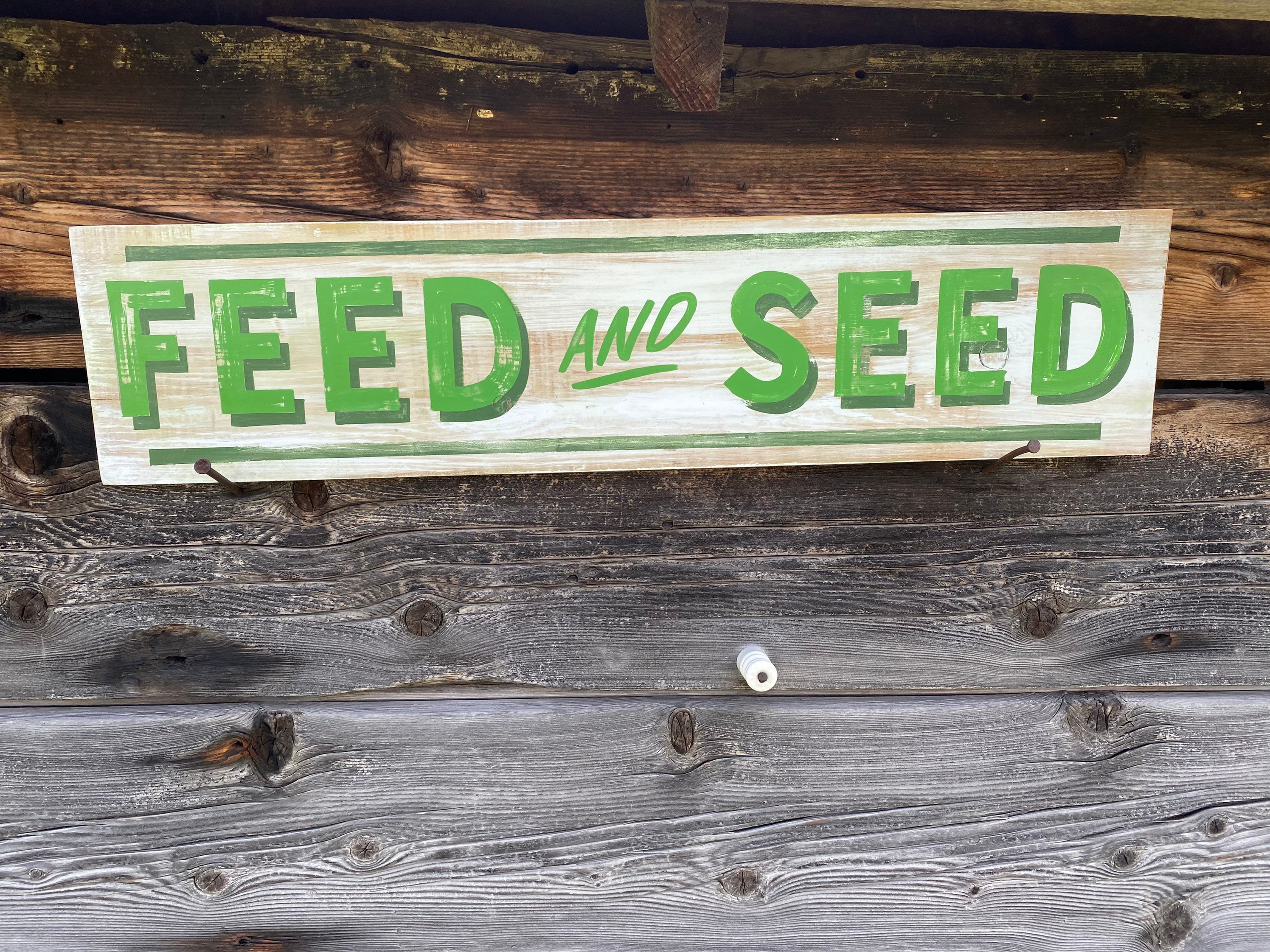 Feed and Seed Sign Vintage Feed Sign Outdoor Farm Sign | Etsy
