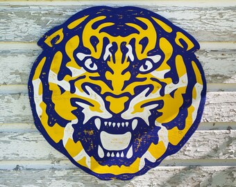Lsu Tiger Metal Sign | Etsy