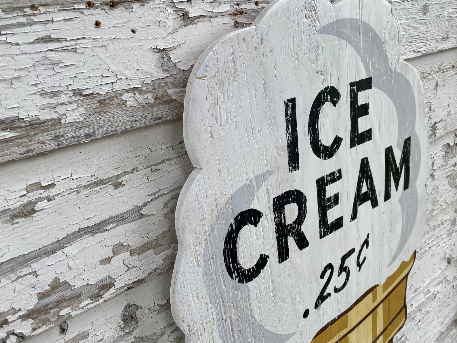 Ice Cream Sign Retro Kitchen Decor Ice Cream Parlor - Etsy