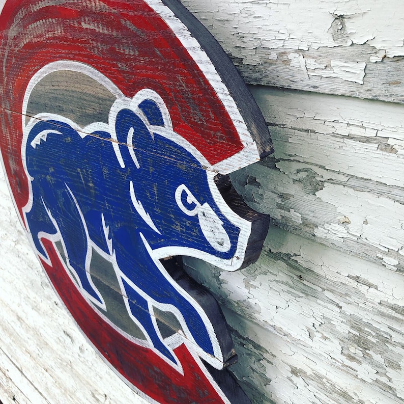 Chicago Cubs Sign Vintage Cubs | Etsy
