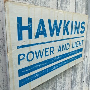 Stranger Things Sign, Hawkins Indiana, Hawkins Power and Light - Etsy