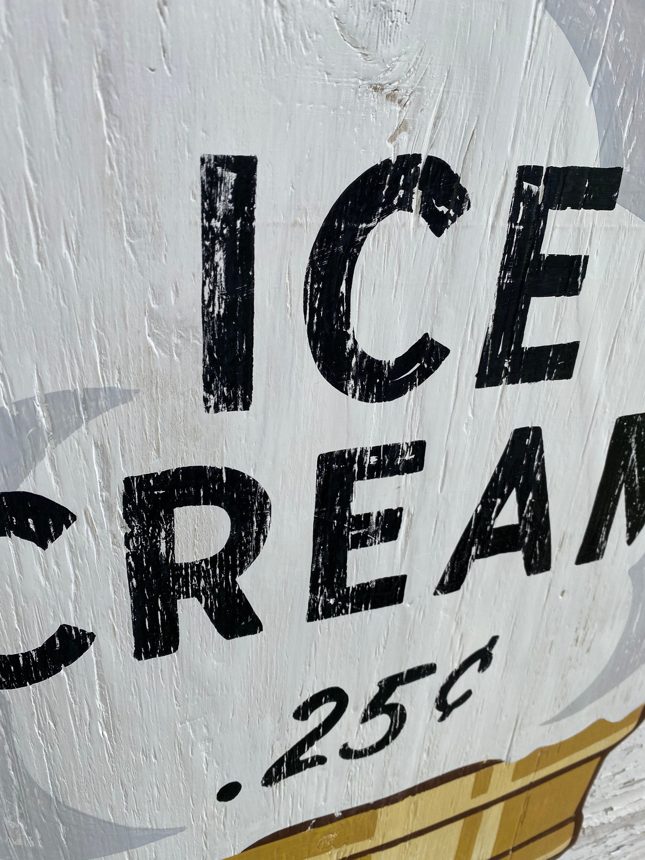 Ice Cream Sign Retro Kitchen Decor Ice Cream Parlor - Etsy