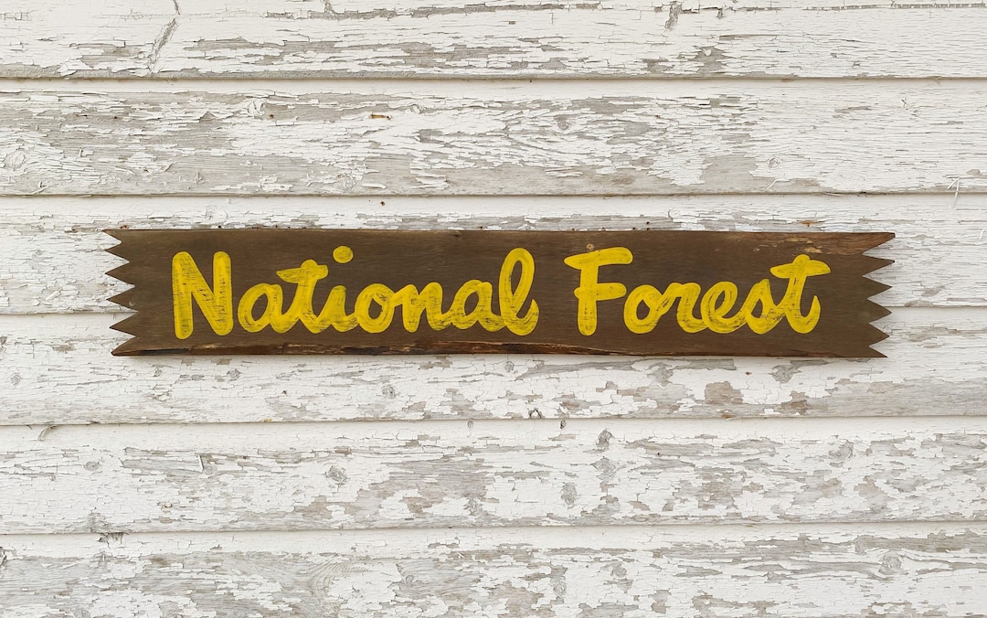 Rustic Custom National Forest Sign - Handcrafted Wooden Wall Art - Etsy
