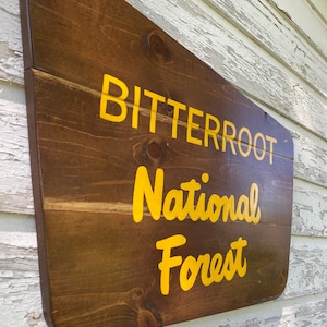 Custom National Forest Sign, National Park Sign, Forest Service, Wooden ...