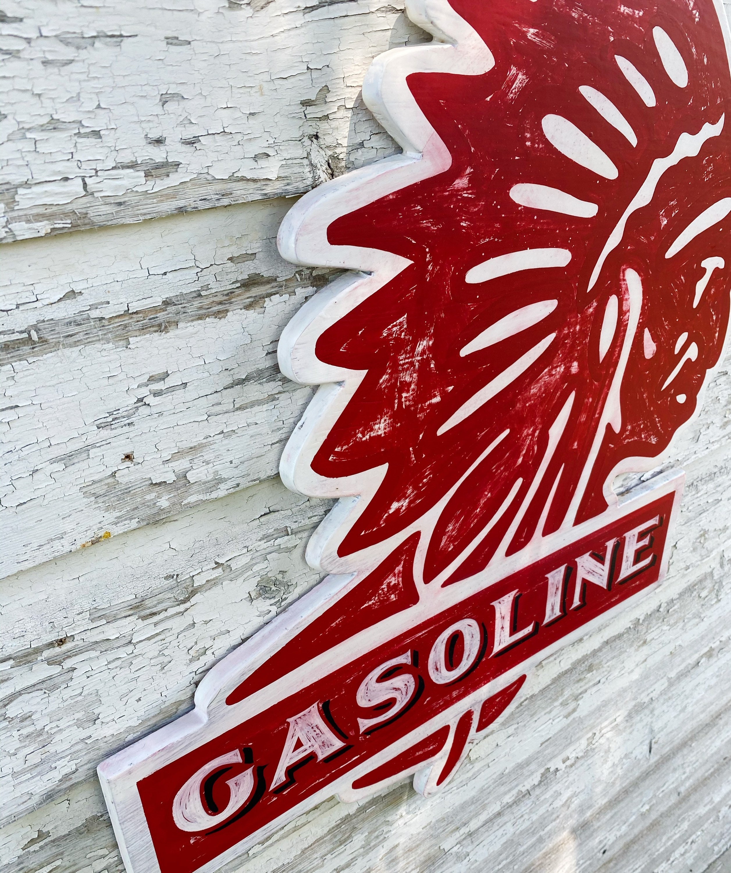 Gasoline Indian Chief Sign Hand Painted Sign Gasoline Sign | Etsy