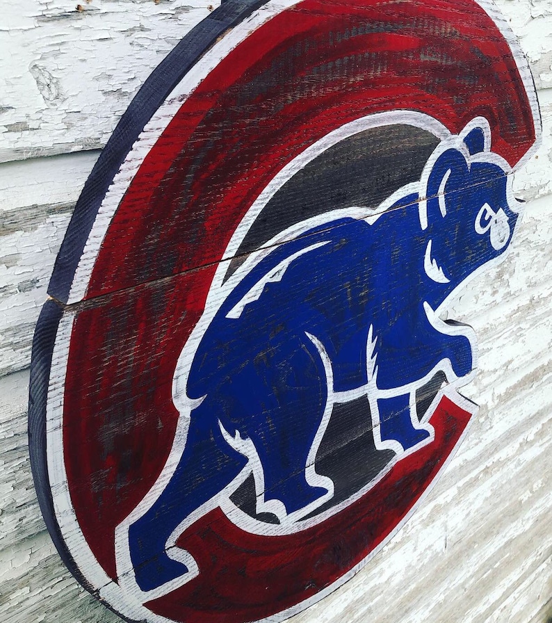 Chicago Cubs Sign Vintage Cubs | Etsy