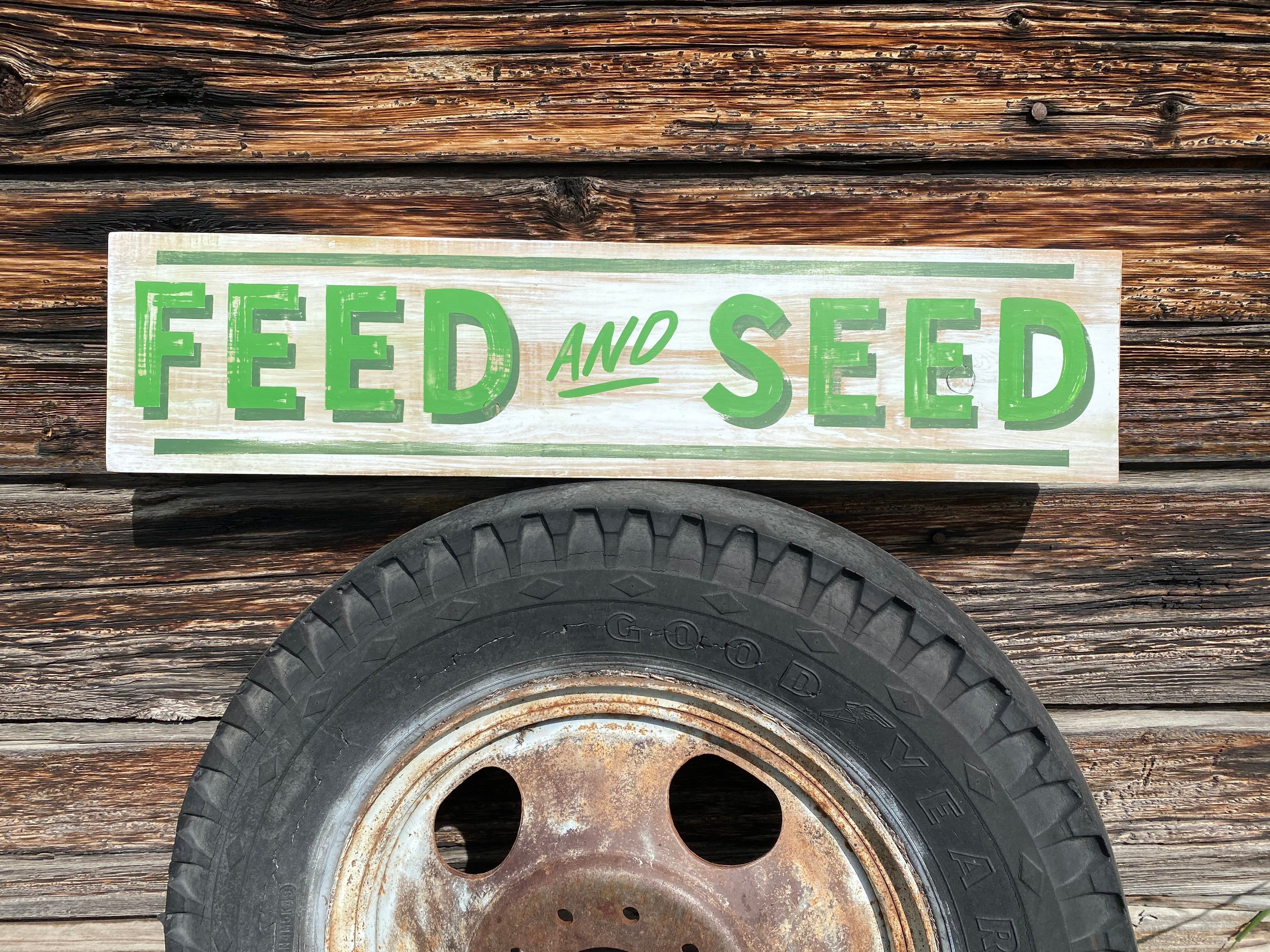 Feed and Seed Sign Vintage Feed Sign Outdoor Farm Sign | Etsy