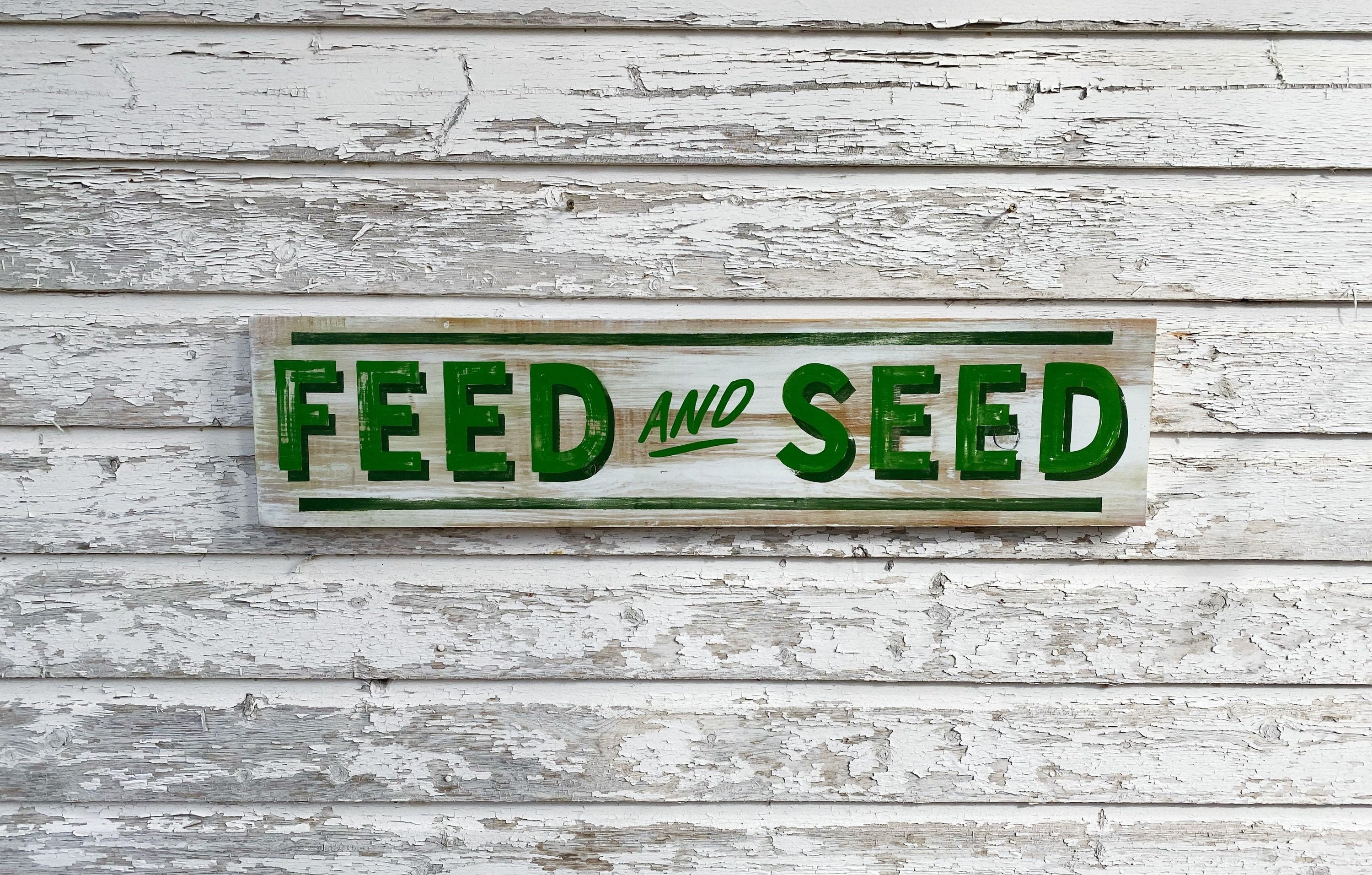 Feed and Seed Sign Vintage Feed Sign Outdoor Farm Sign - Etsy