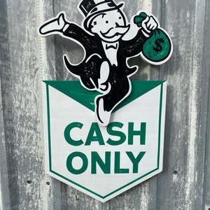 Cash Only Sign, Tattoo Sign, Barber Shop Sign - Etsy