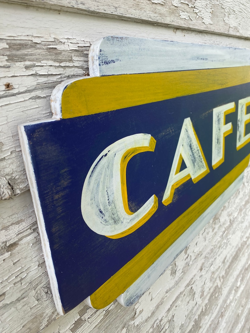 Cafe Kitchen Sign Farmhouse Sign Vintage Sign Hand Painted - Etsy