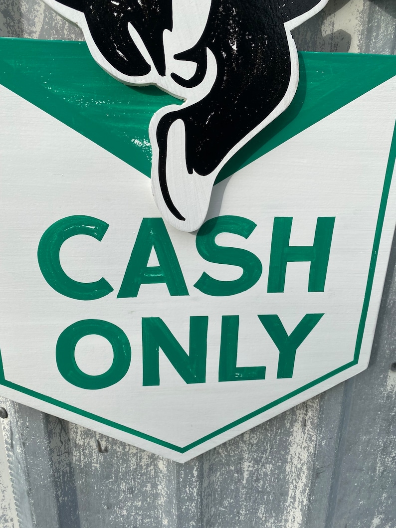 Cash Only Sign Tattoo Sign Barber Shop Sign - Etsy