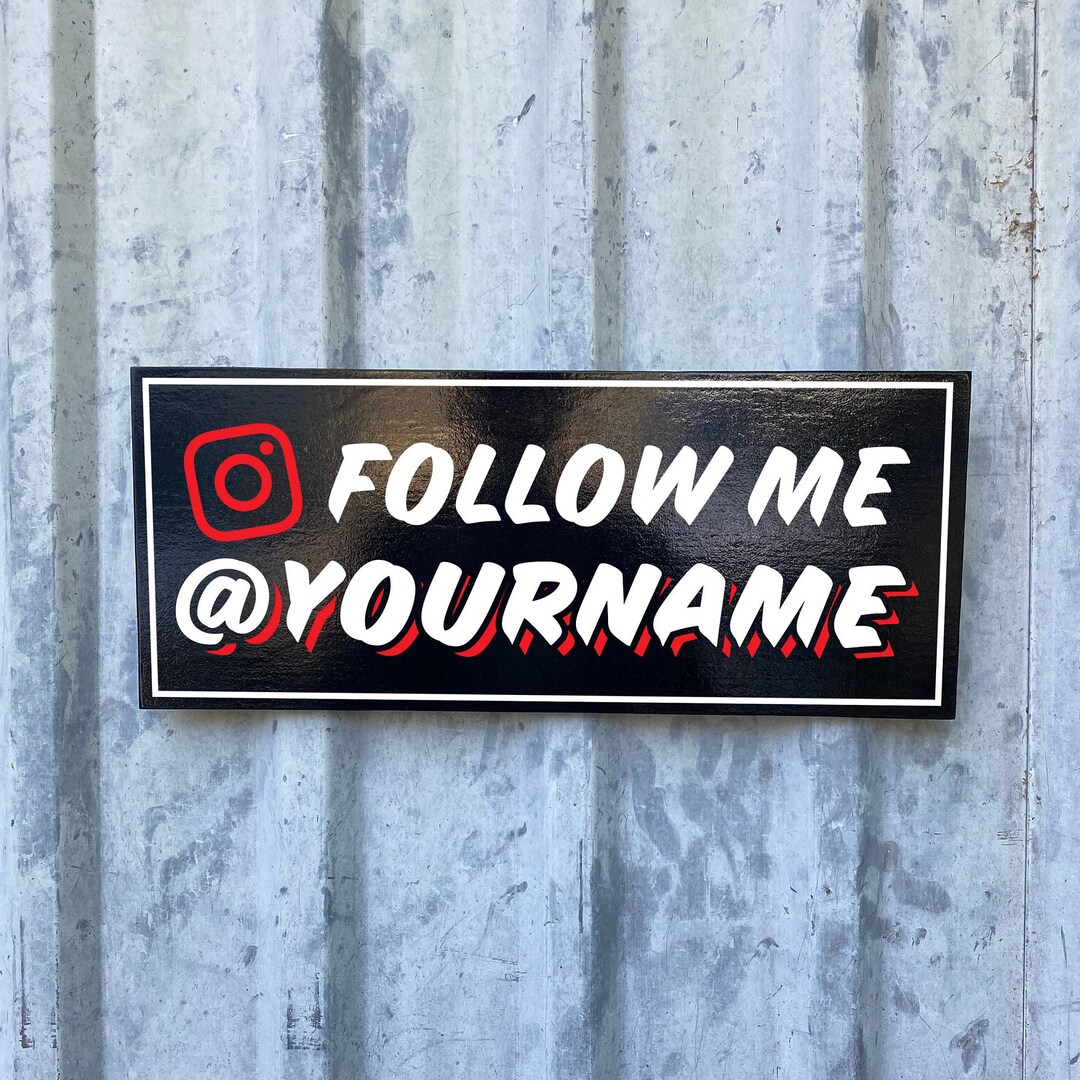 Follow Me Social Media Sign - Etsy