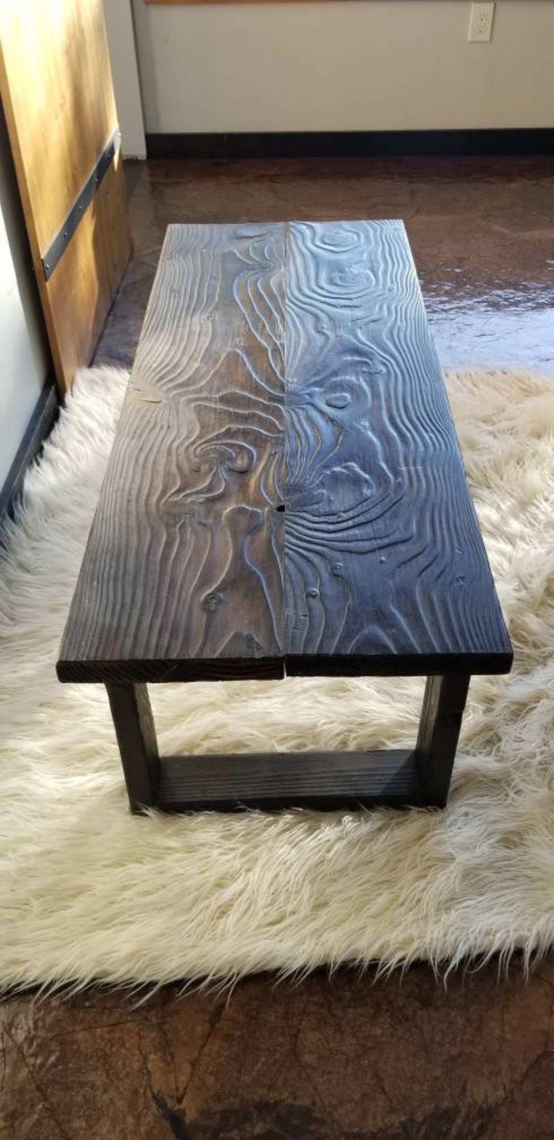 Shou Sugi Ban Coffee Table, Modern Rustic, Made to Order, Handmade ...