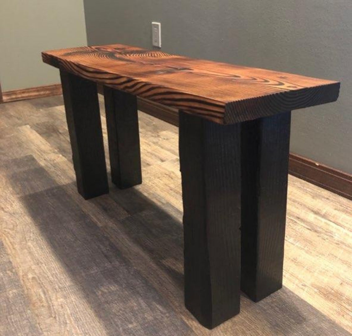 Custom Shou Sugi Ban Inspired Indoor Outdoor Bench Modern | Etsy