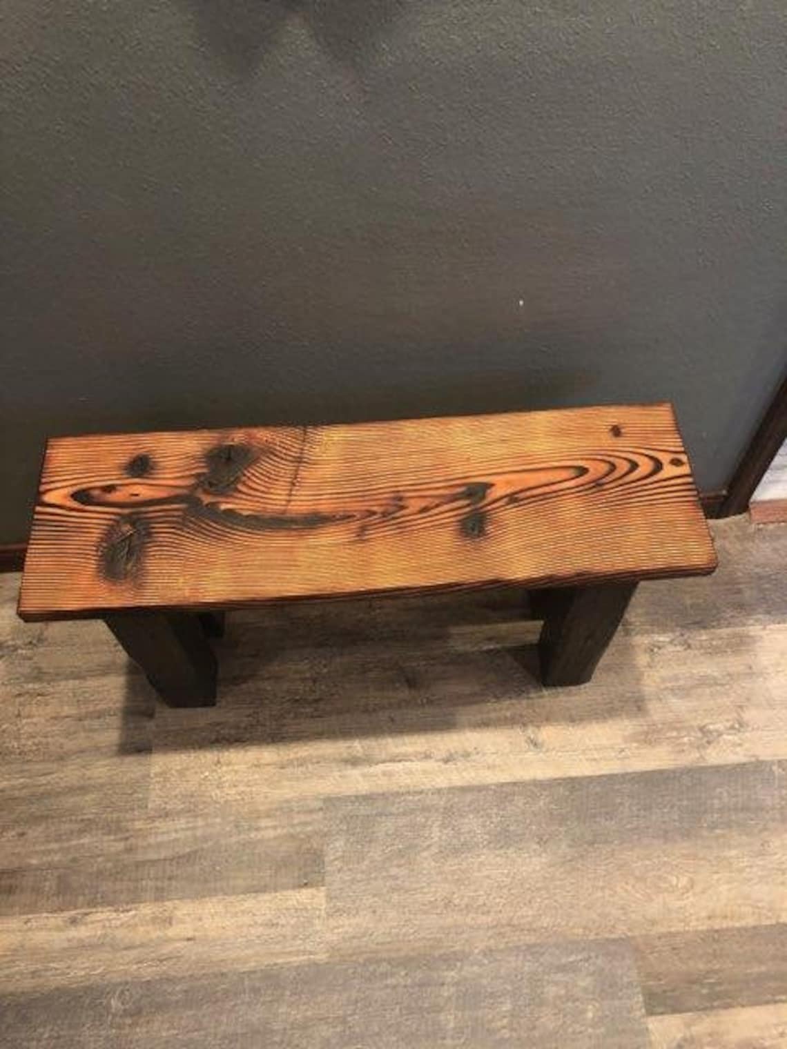 Custom Shou Sugi Ban Inspired Indoor Outdoor Bench Modern | Etsy