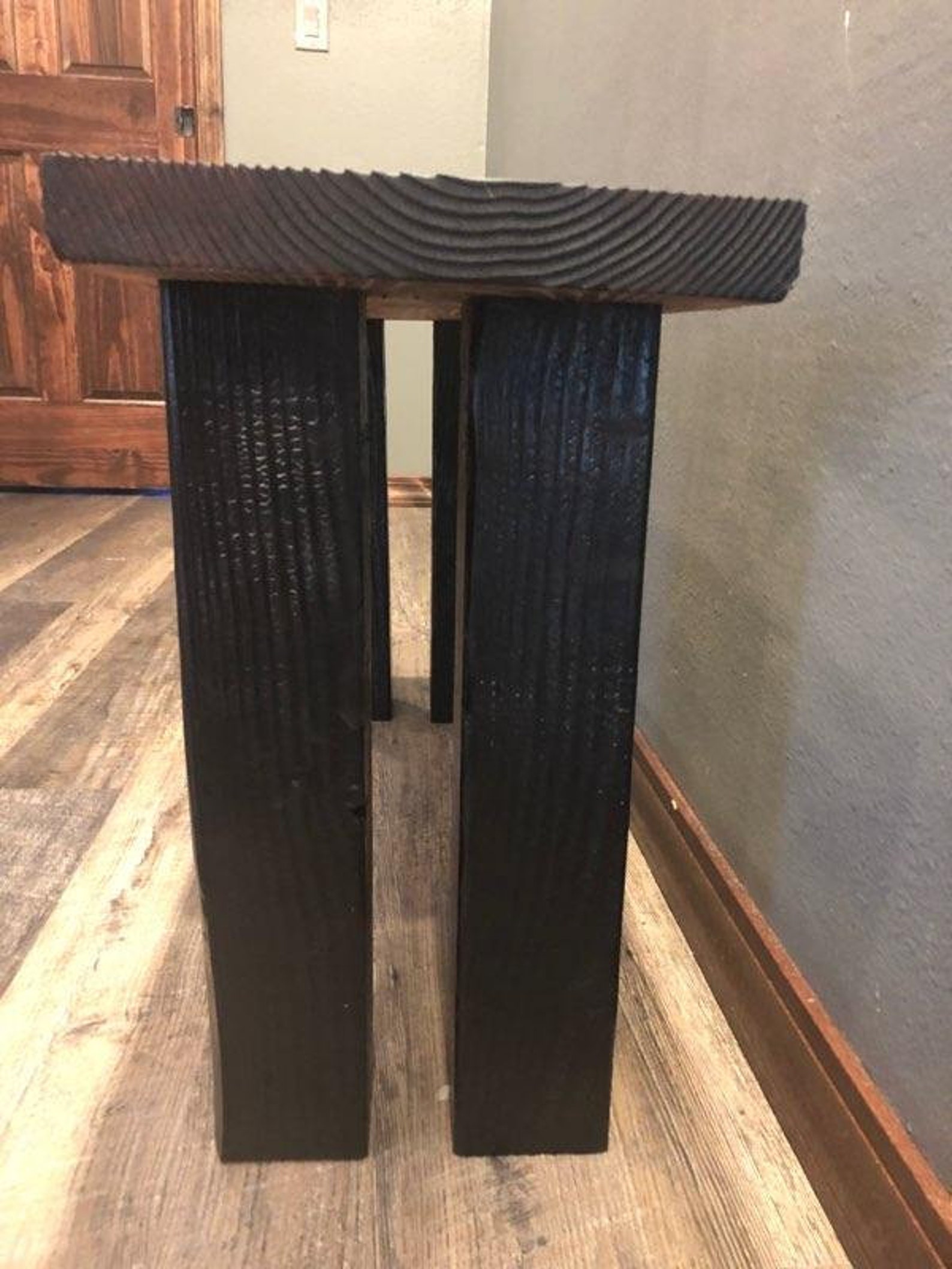Custom Shou Sugi Ban Inspired Indoor Outdoor Bench, Modern Rustic ...