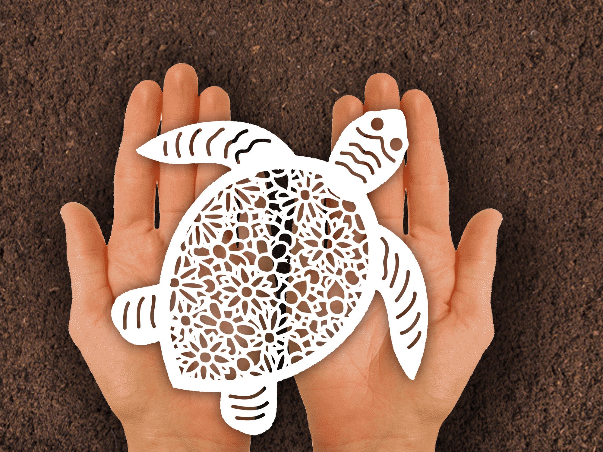 Turtle Papercut - Etsy
