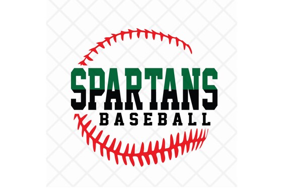 Spartans Baseball Svg Dxf Eps Baseball Laces Download File | Etsy