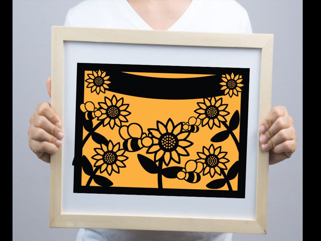 Bee Paper Cut ,bee Card , Handcutting, Honeycomb, Bee Flower ,birthday ...