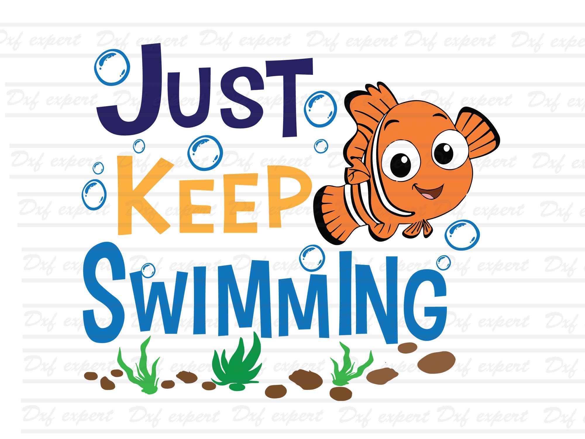 Just keep swimming SvgNemodoryFinding NemoFinding | Etsy