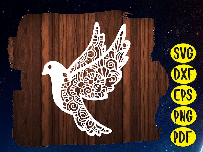 Wedding Dove Paper Cut: Love Bird SVG DXF (digital Download) - Etsy