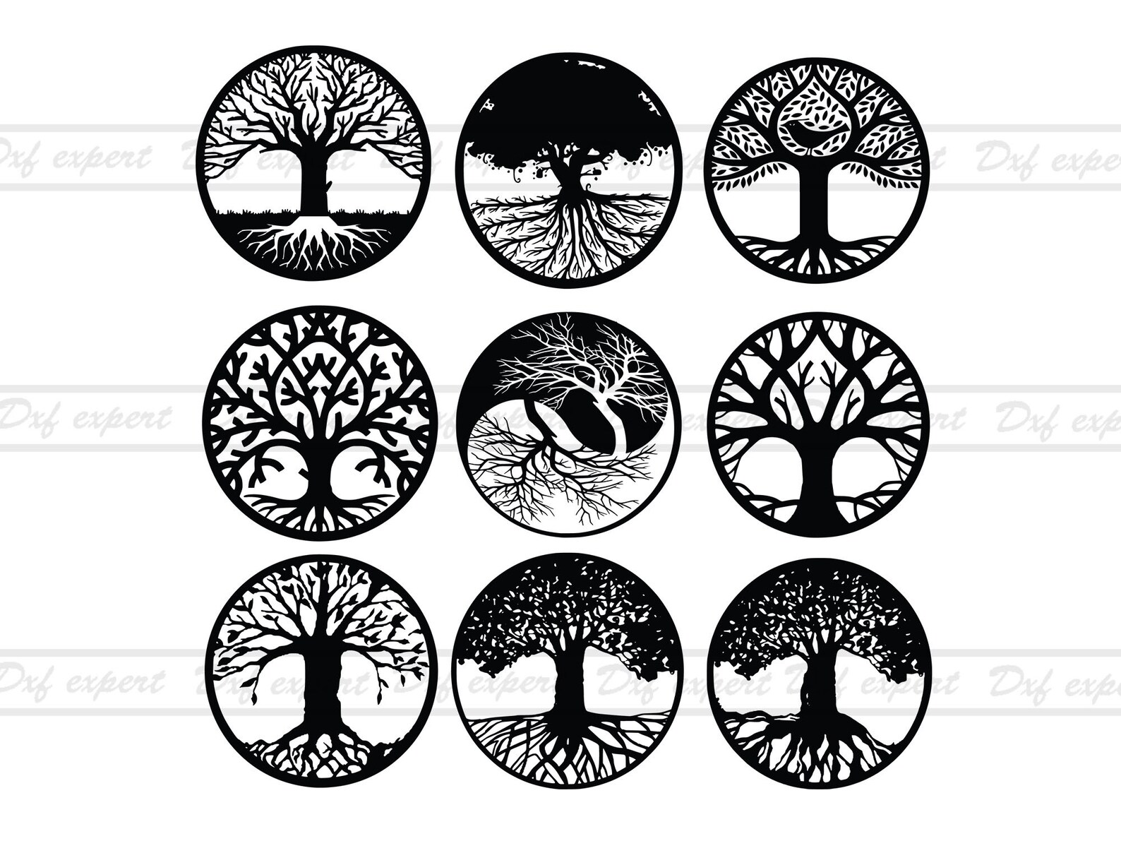 Tree of Life Tree Cut File Tree Cut Out Tree Dxf Tree - Etsy