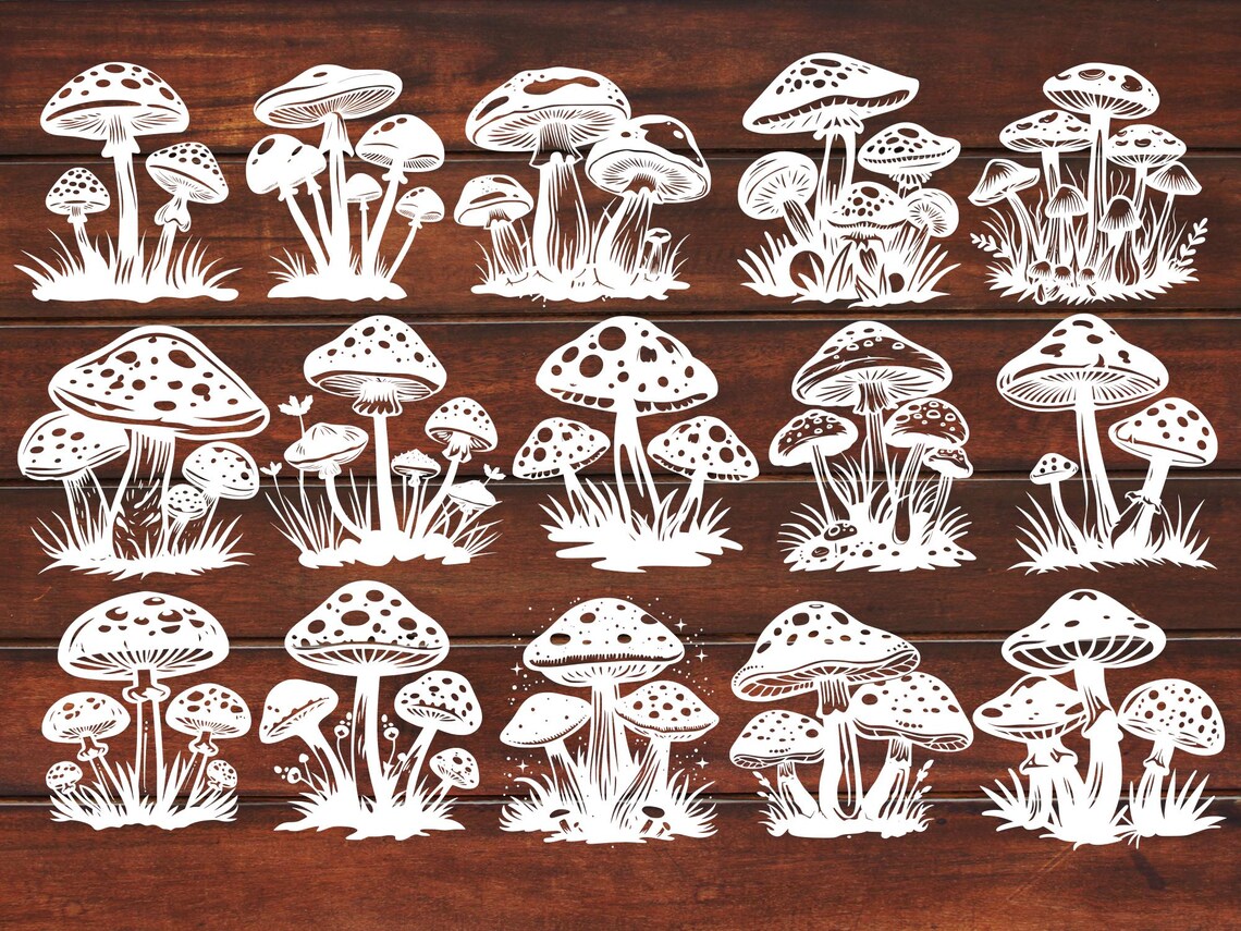 Mushroom SVG Bundle: Mushroom Vector Cut Files for Cricut & Silhouette ...