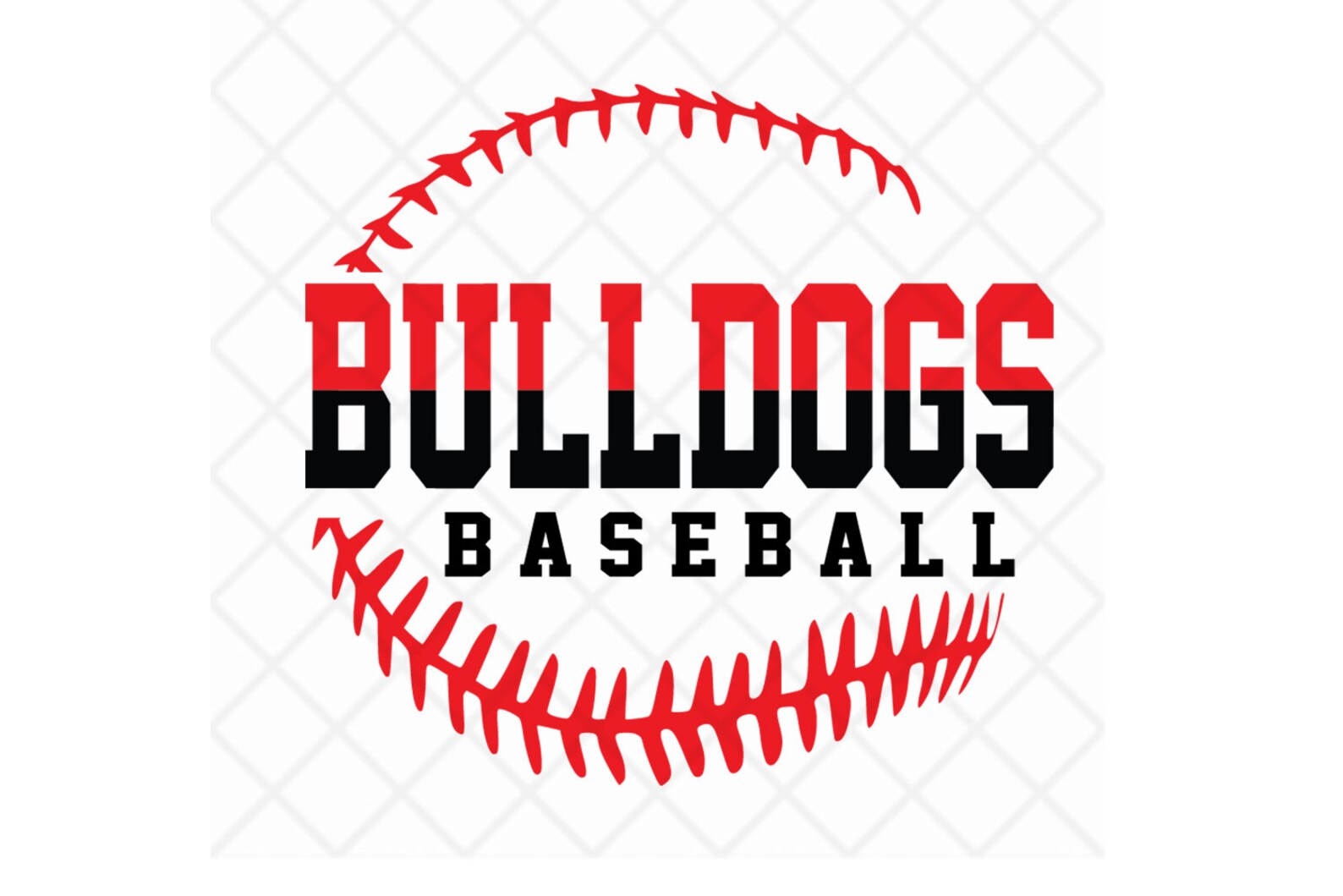Bulldogs Baseball Svg Dxf Eps Baseball Laces Download File - Etsy
