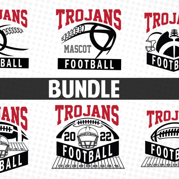 Trojans Football Svg - Etsy