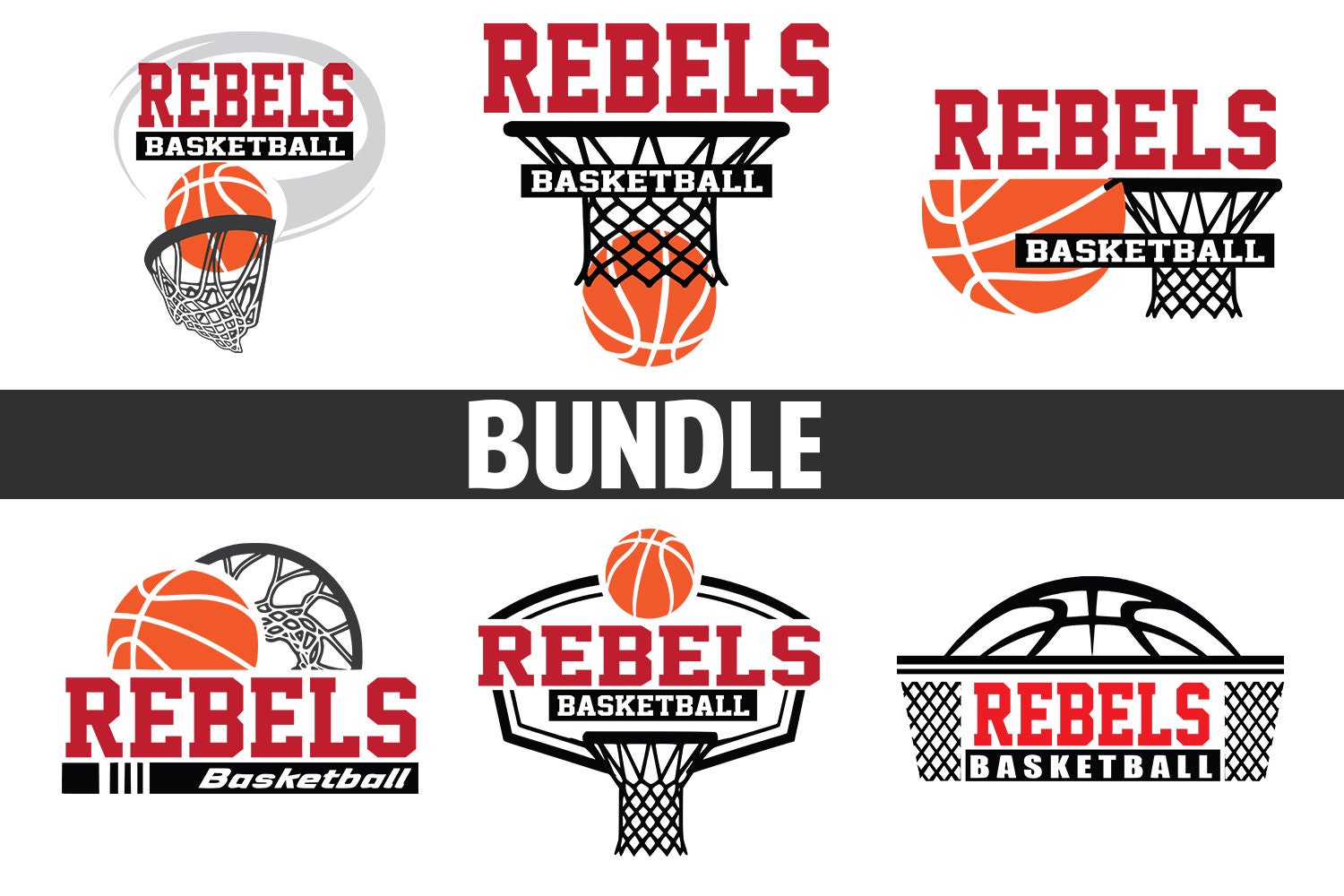 Rebels Basketball Svg Rebel Basketball Etsy