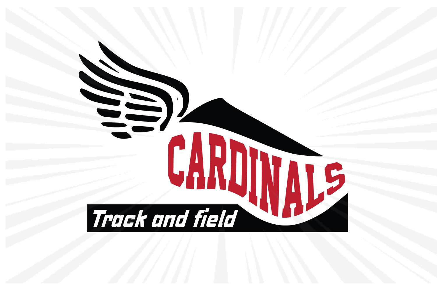 Cardinals Track and Field SVG DXF EPS Silhouette Cameo Cricut | Etsy