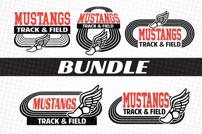 Mustangs Track & Field SVG Bundle: Cut Files for Cricut (digital ...