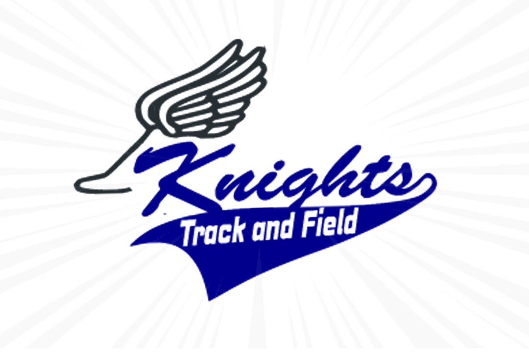 Knights Track and Field SVG DXF EPS Silhouette Cameo Cricut Vector Logo Winged Shoe Vinyl Files ...