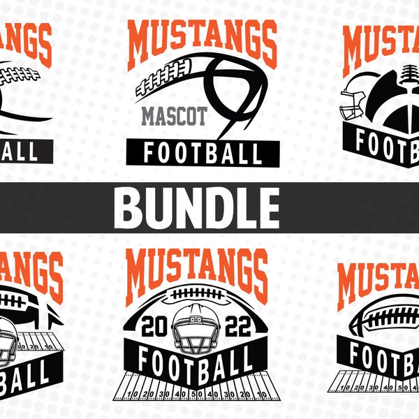 Mustangs Football Svg - Etsy