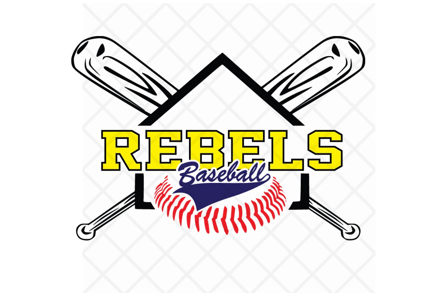 Rebels Baseball Svg Dxf eps Baseball Laces Download File | Etsy
