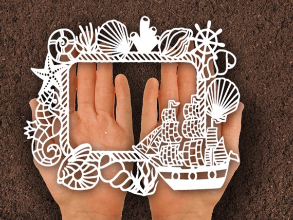 Pirate Ship Papercut | Etsy