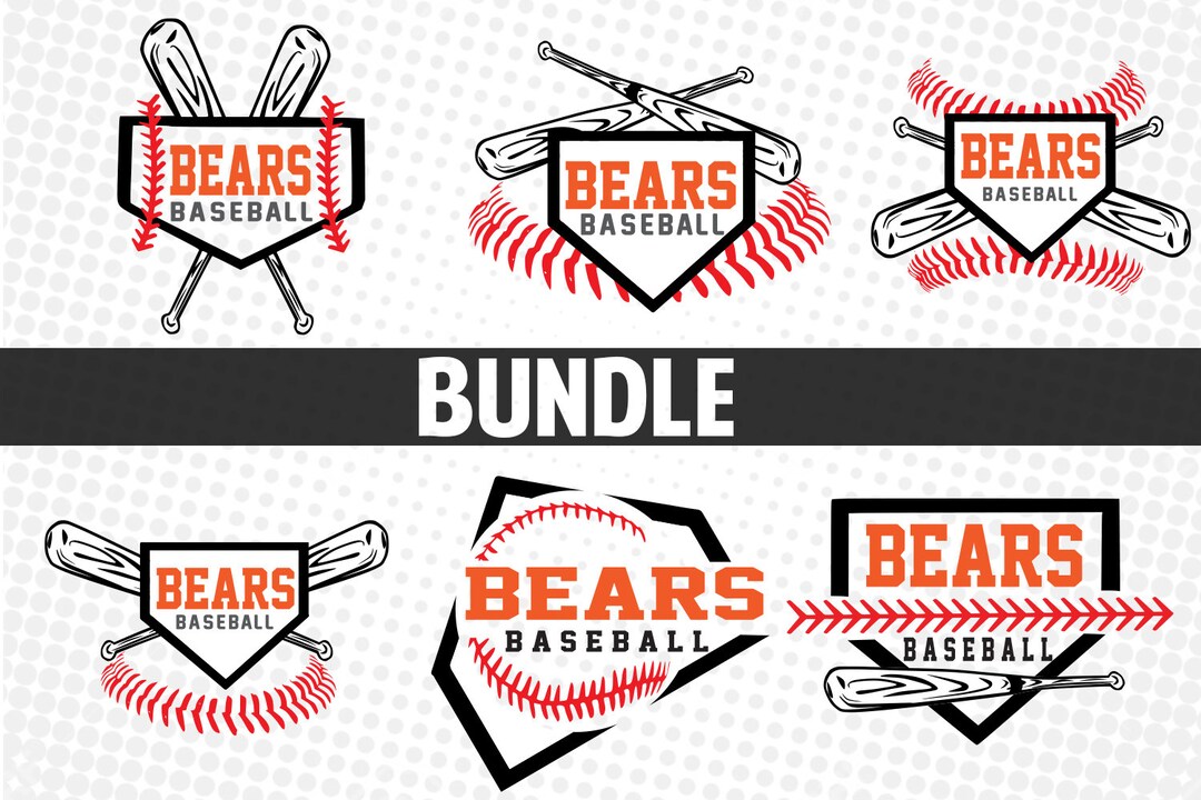 Bears Baseball SVG Bundle: Softball Cut Files (digital Download) - Etsy