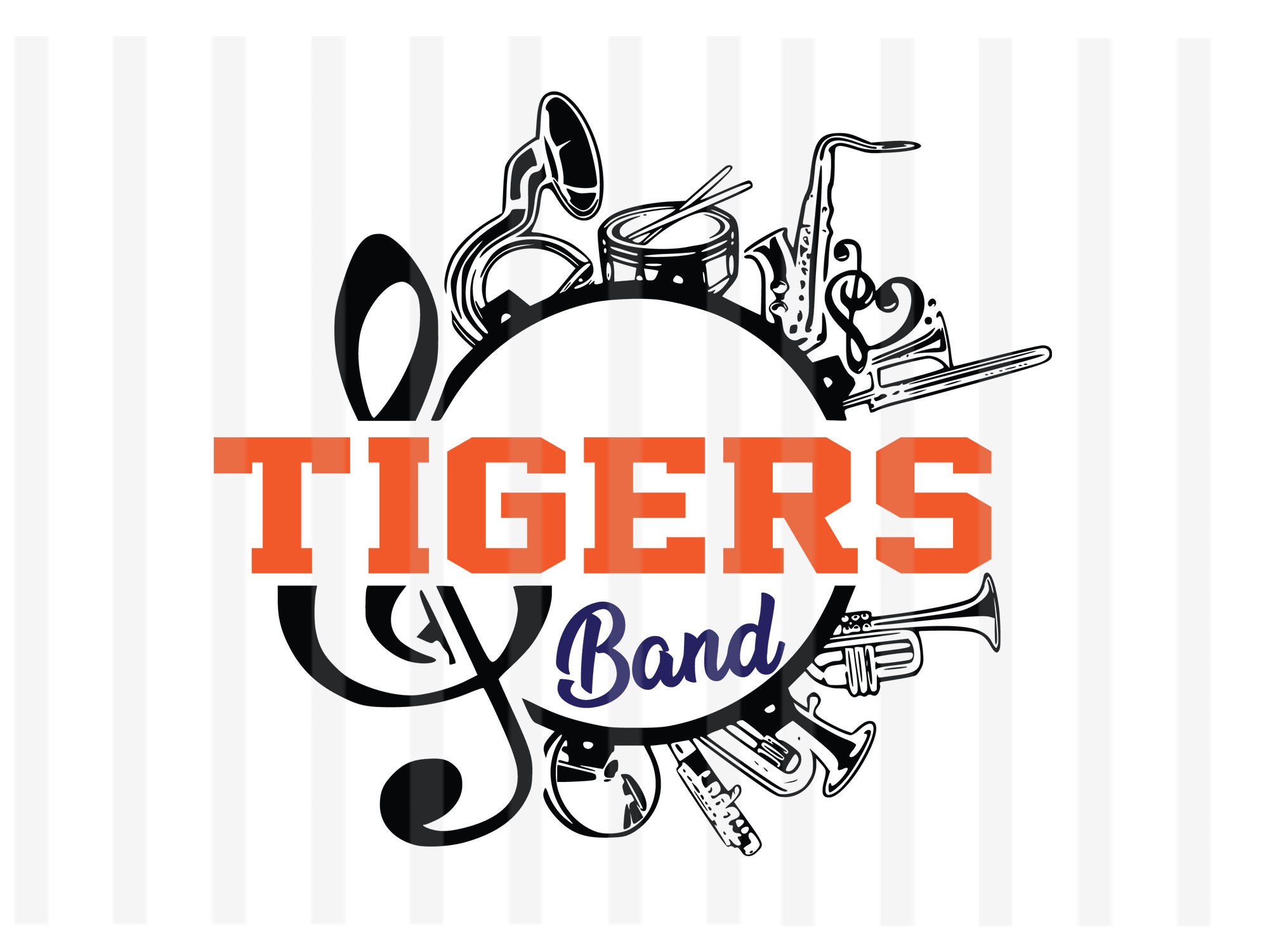 Tigers SVG Marching Band Svg Tigers Band Svg High School | Etsy