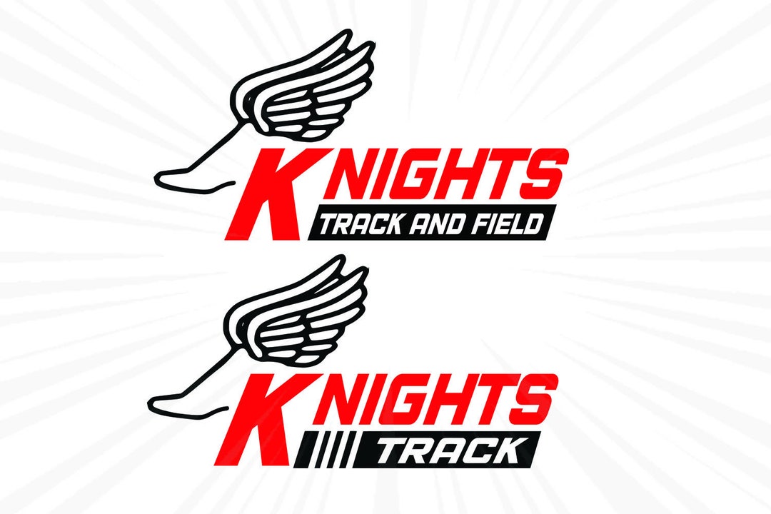 Knights Track and Field SVG DXF EPS Silhouette Cameo Cricut Vector Logo ...