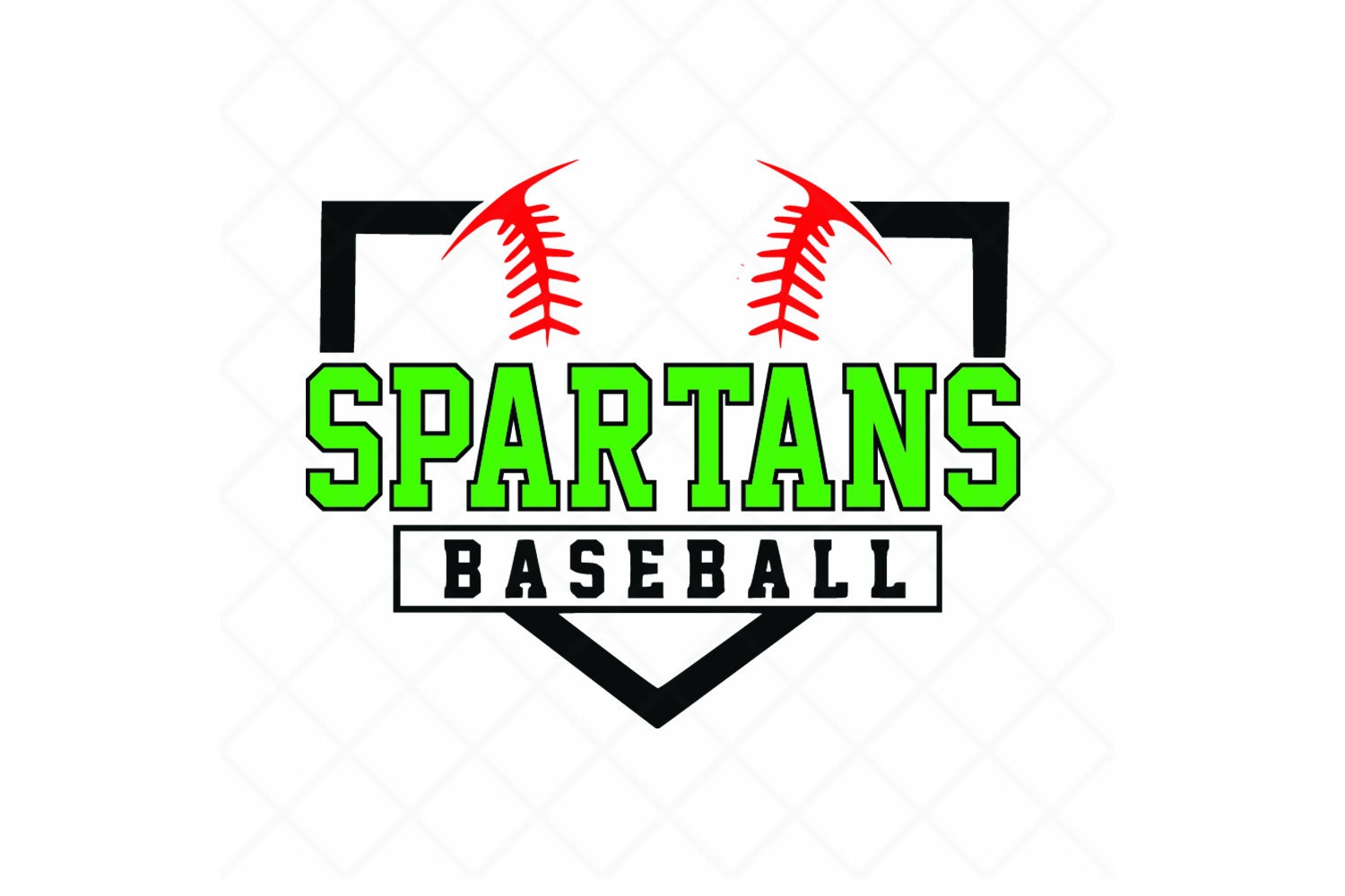 Spartans Baseball Svg Dxf eps Baseball Laces Download File | Etsy