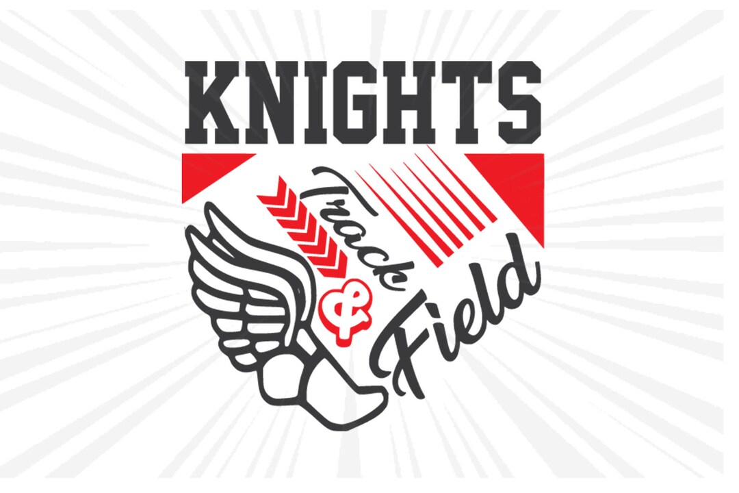 Knights Track and Field SVG DXF EPS Silhouette Cameo Cricut Vector Logo ...