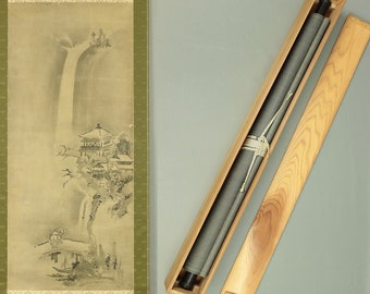 Japanese Landscape Scroll - Etsy