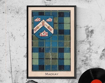 Macduff Clan Tartan and Coat of Arms Vintage Poster digital - Etsy